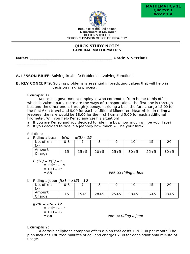 Quick Study Notes | PDF