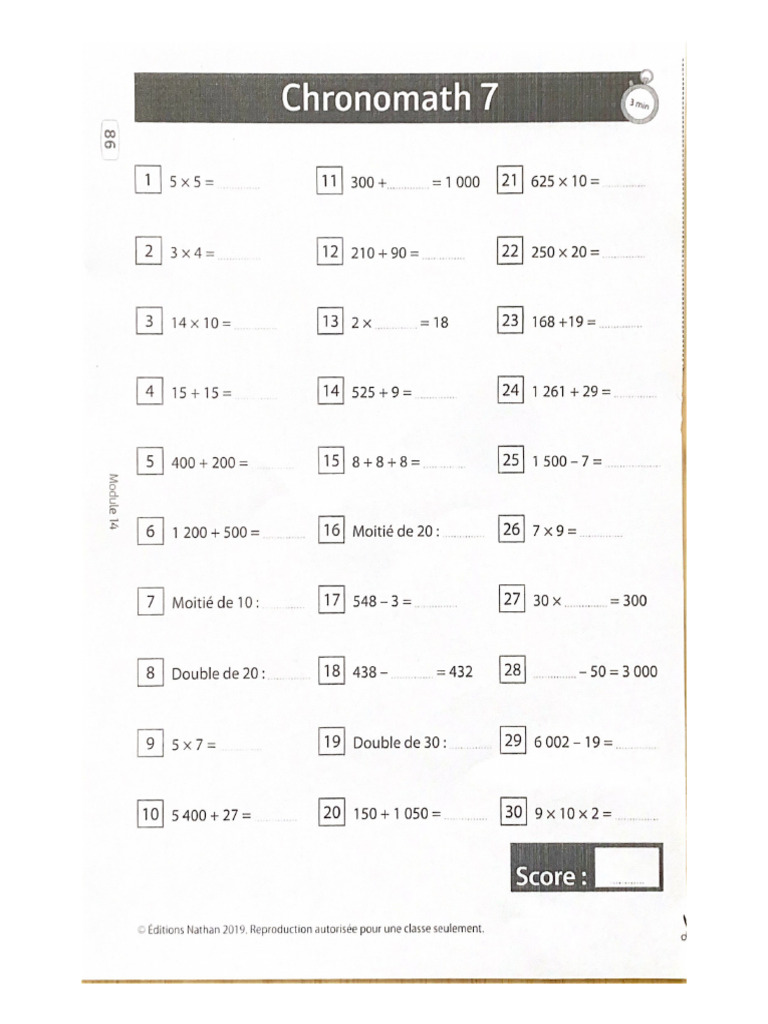 Chronomath 7 | PDF