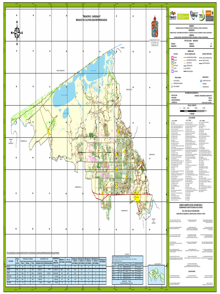 Mapa Municipal De Cárdenas Tabasco Pdf