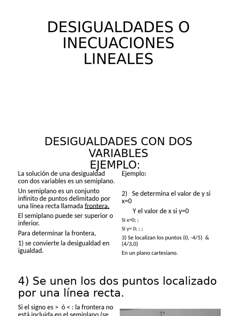 IO 2 Desigualdades o Inecuaciones Lineales | PDF