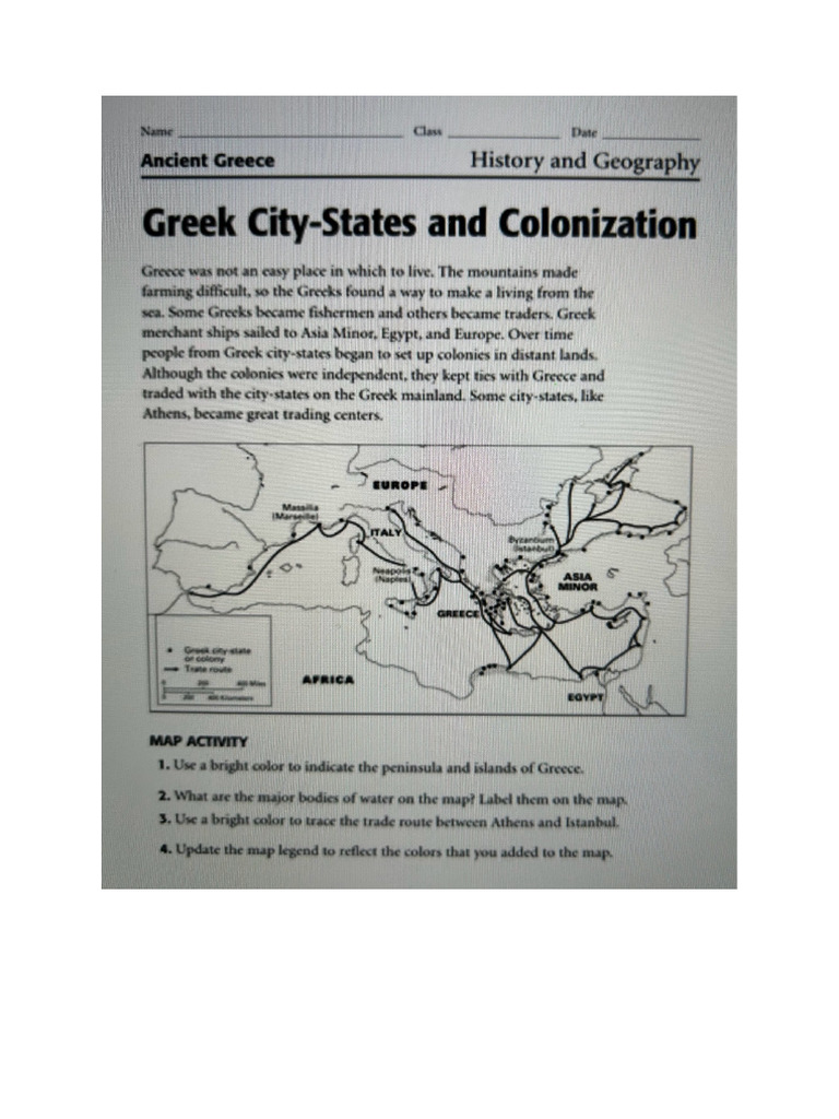 Ancient Greece Exercises | PDF