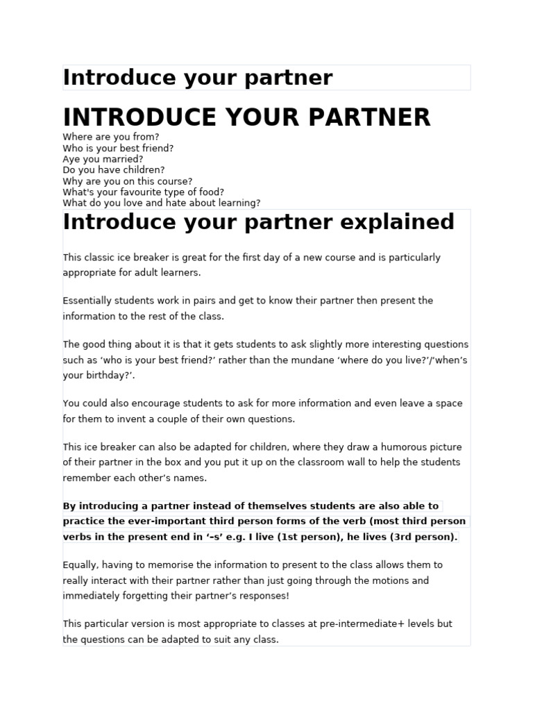 Ice Breaker | PDF