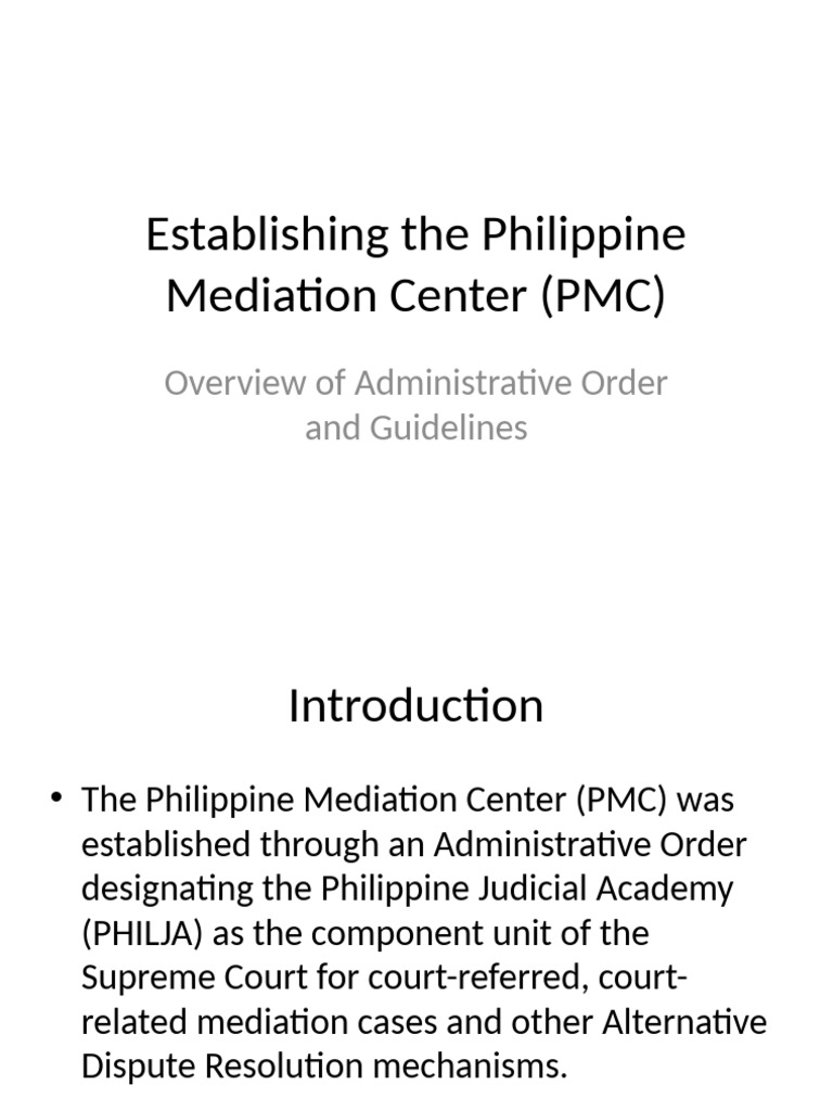 Establishing PMC Presentation | PDF