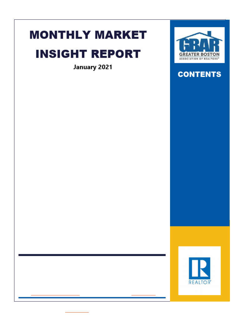 GBAR Monthly Market Insight Report Jan21 | PDF | Property Law | Real Estate