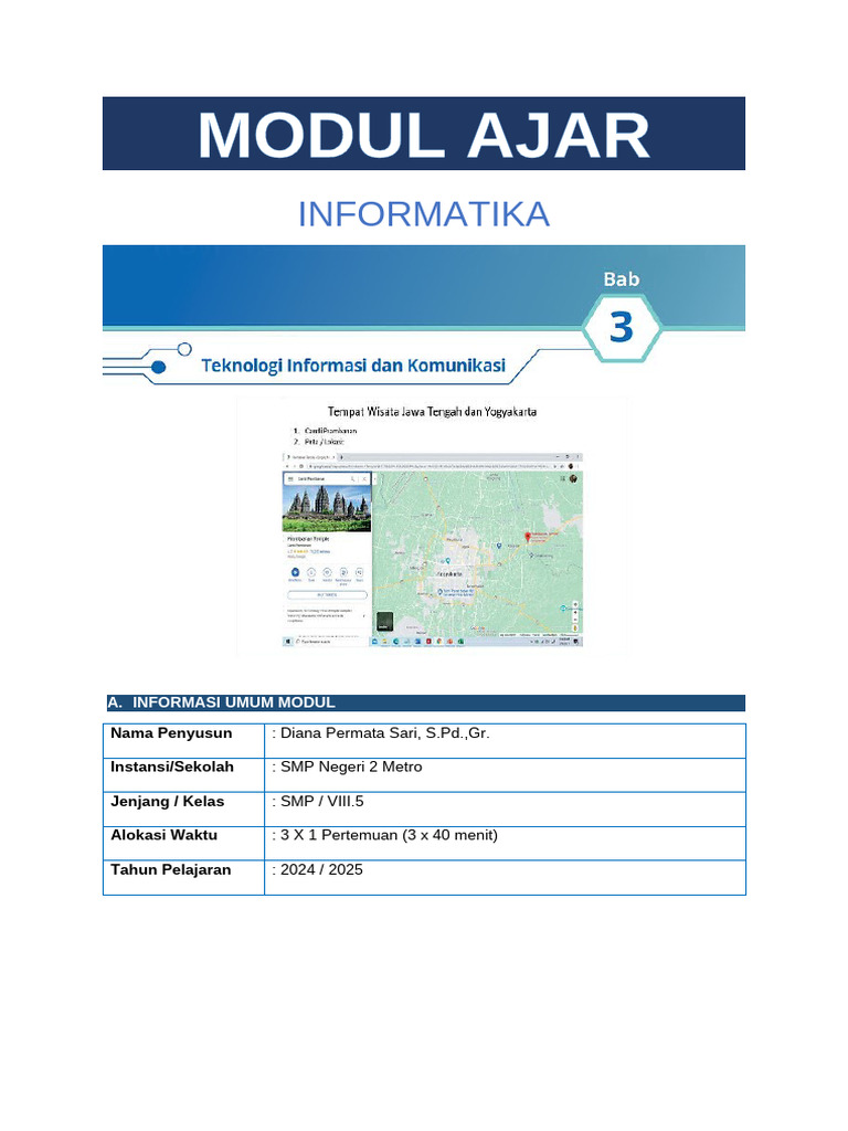 MA Bab 1 Informatika Dan Pembelajarannya Pertemuan 3 | PDF
