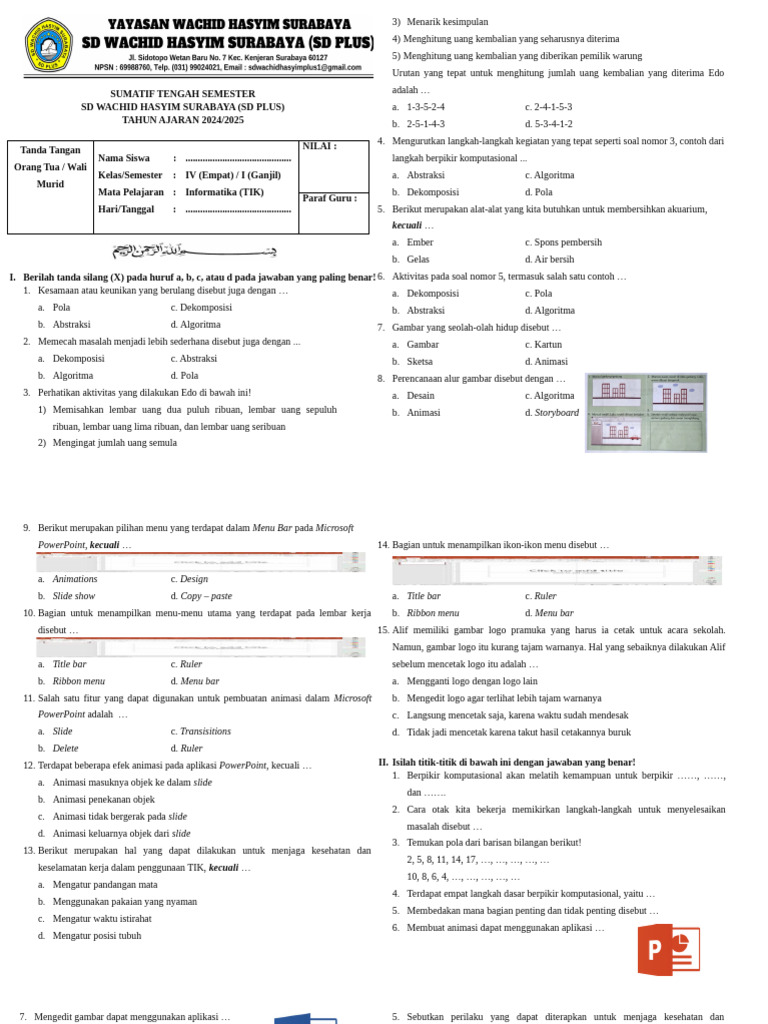 Sts (Ganjil) Tik | PDF