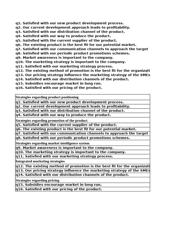 Tally. Marketing Strategies of SMEs. Revised | PDF
