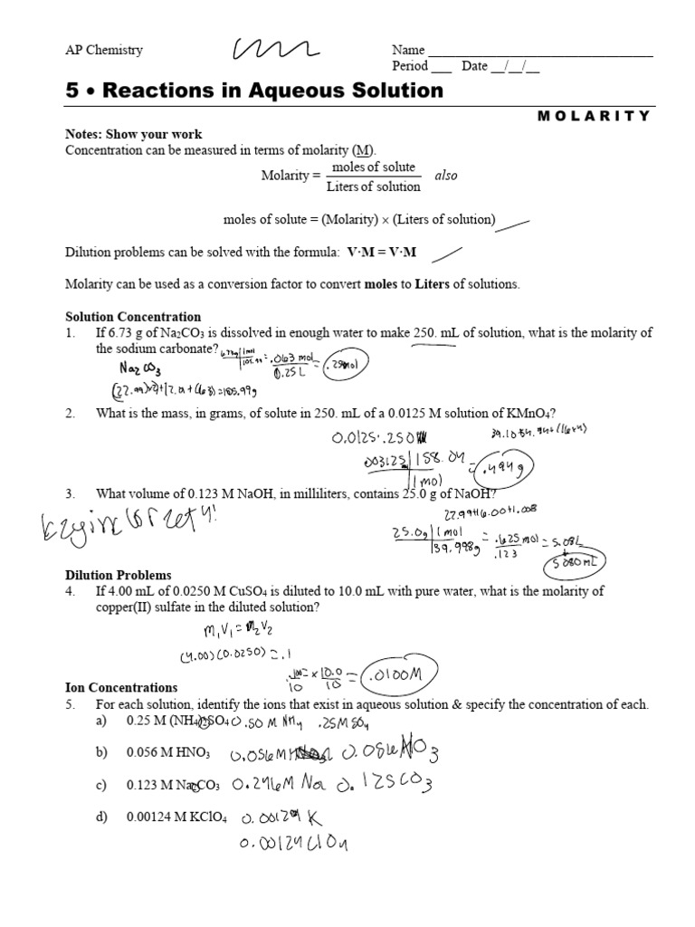 Apch05 Molarity | PDF