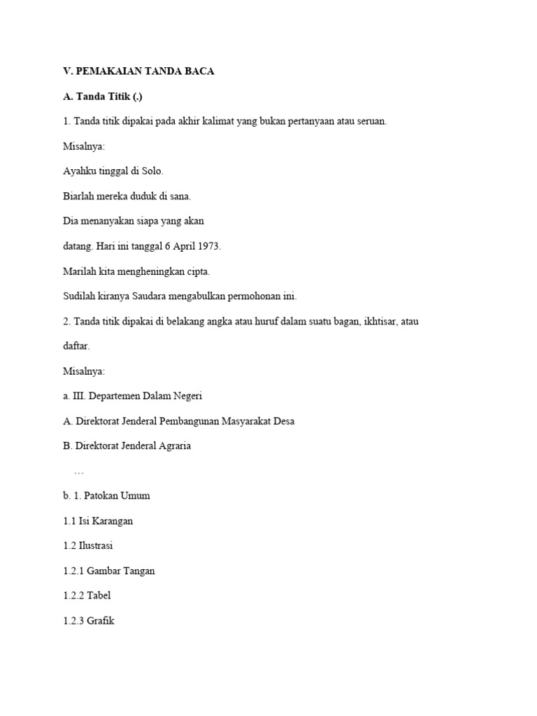 Pemakaian Tanda Baca | PDF