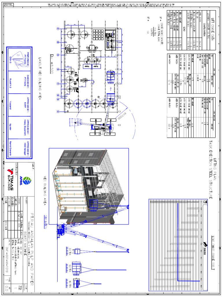 Rev. Arrangement Lifting Plan T113 & T111 For Review Request Crane 130 T | PDF