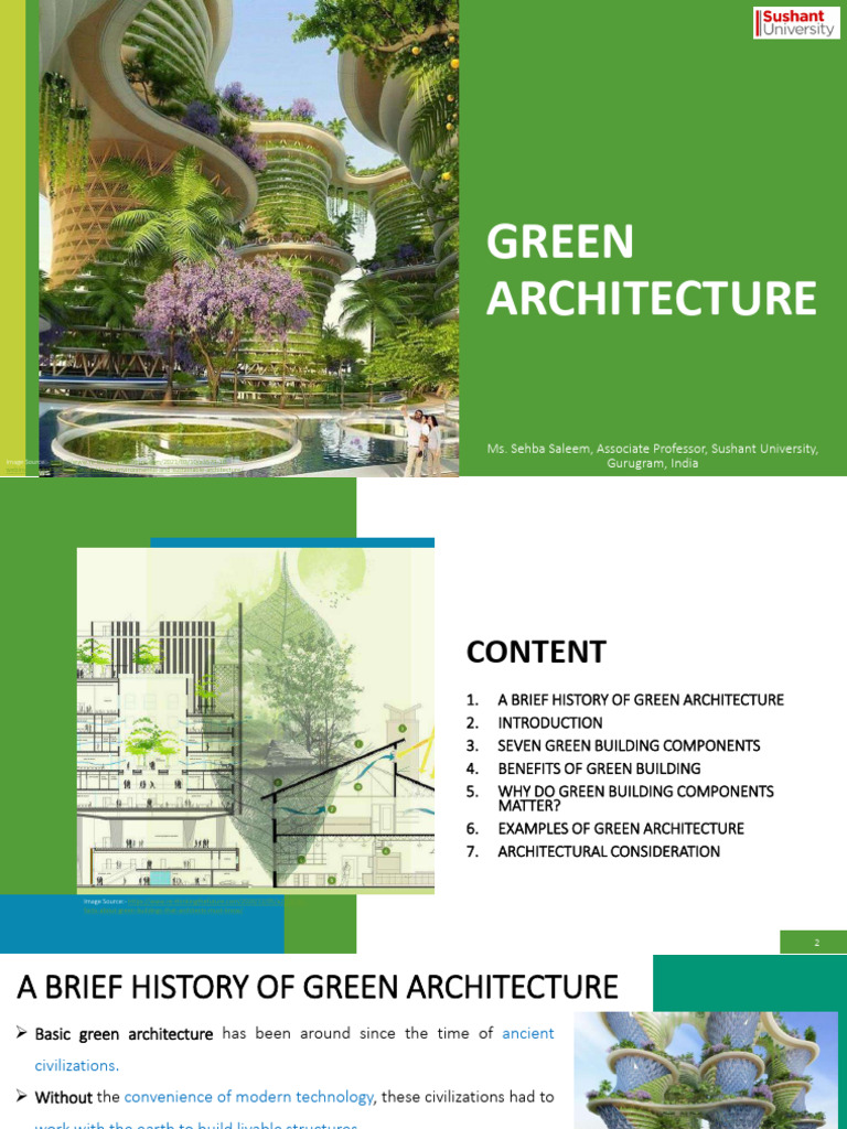 D Green Architecture Sebha Saleem Assist Prof SU | PDF