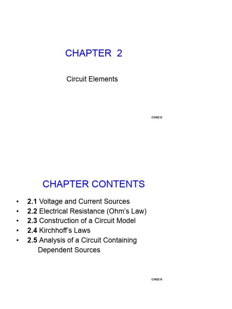 CH2 Circuit Elements | PDF