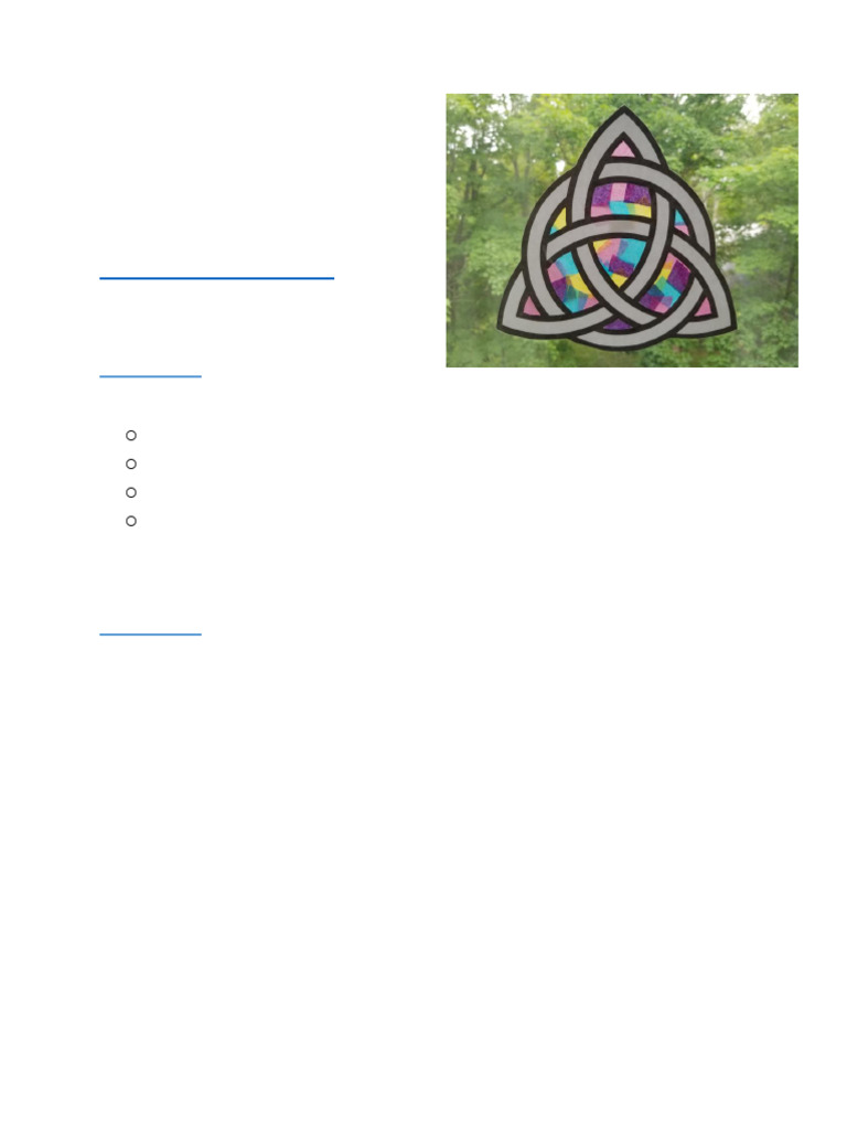 Teaching Kids the Trinity Celtic Trinity Knot Lesson | PDF