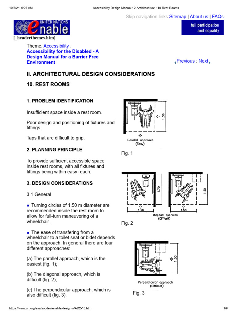 Accessibility Design Manual - 2-Architechture - 10-Rest Rooms | PDF