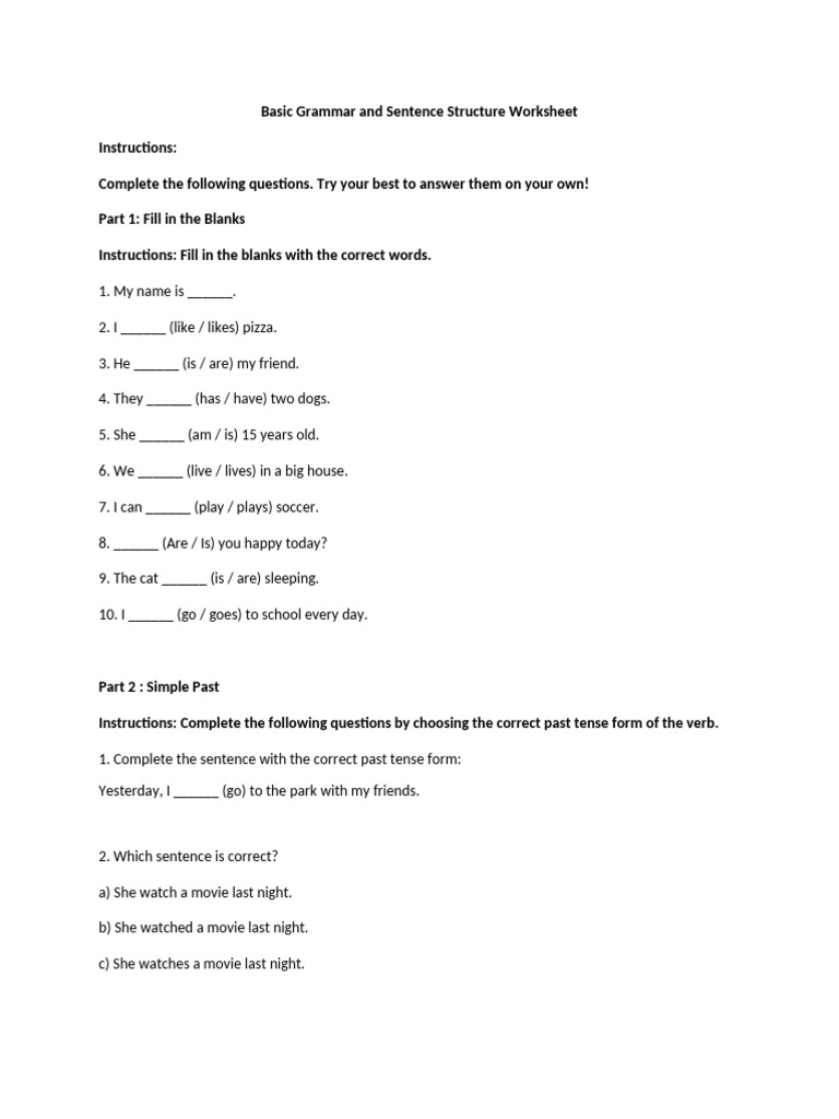 Basic Grammar a-WPS Office | PDF | Language Mechanics | Sports & Recreation