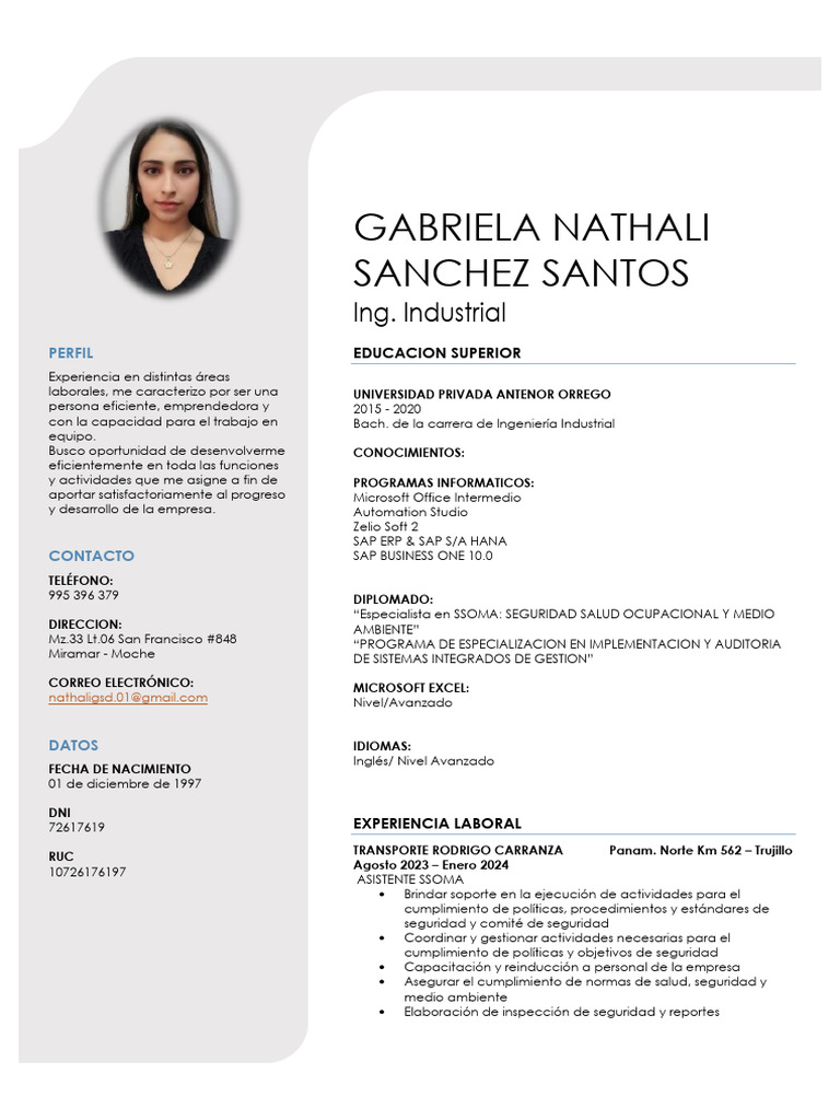 CV - Gabriela Sanchez | PDF