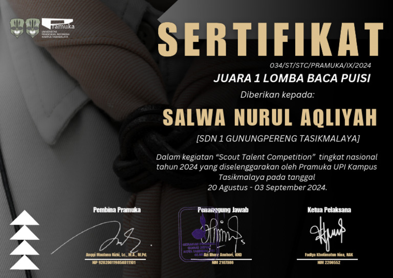 Sertifikat Penghargaaan STC 2024 | PDF