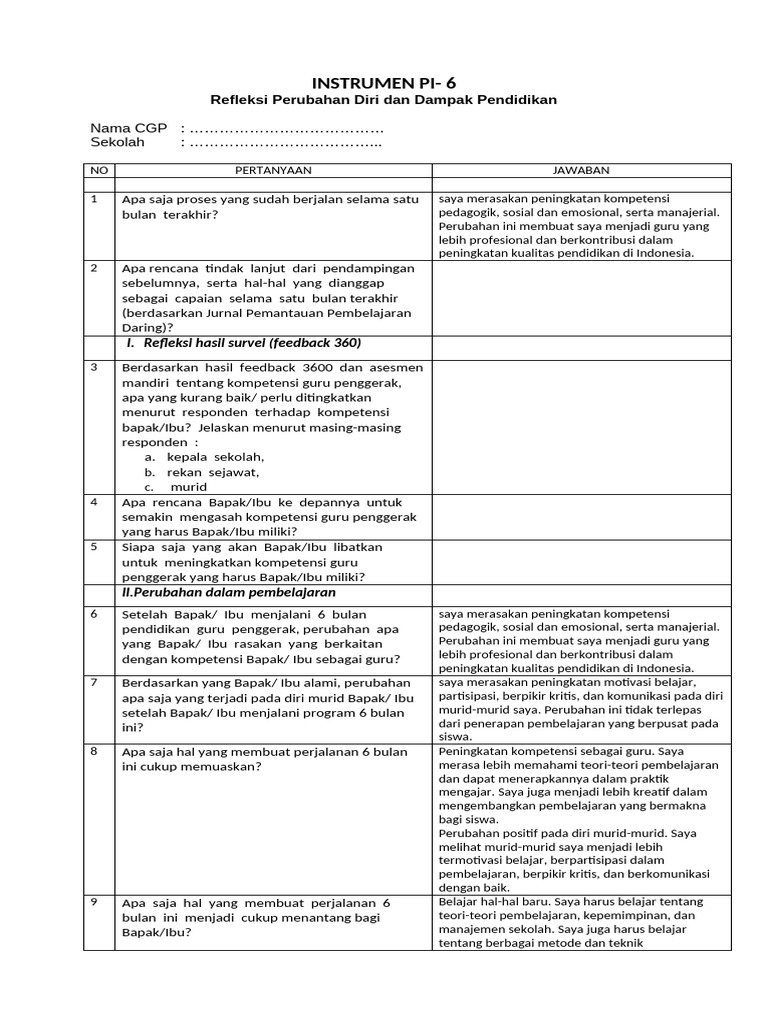 Instrumen Pi - 6 | PDF