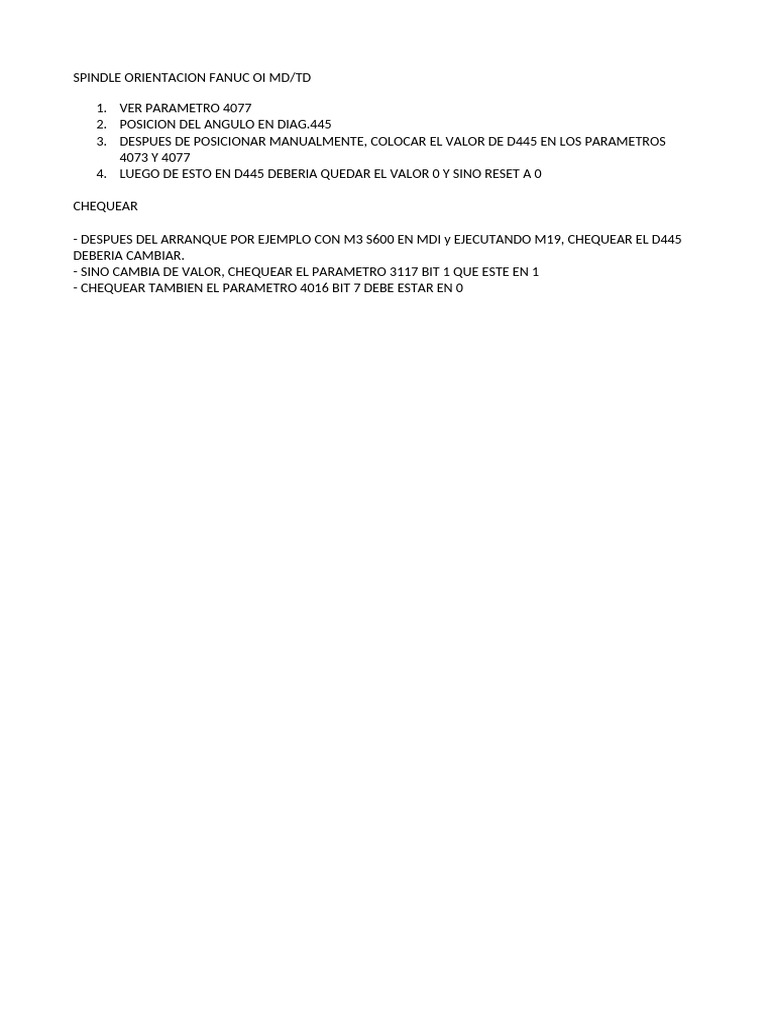 Spindle Orientacion Fanuc Oi MD | PDF