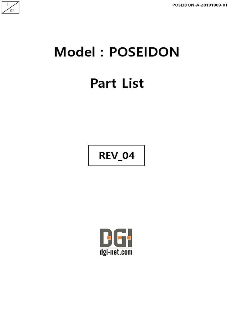 POSEIDON Exploded view drawings_REV_04_20200131(Mech_Elect) | PDF