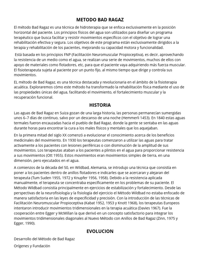 Metodo Bad Ragaz | PDF