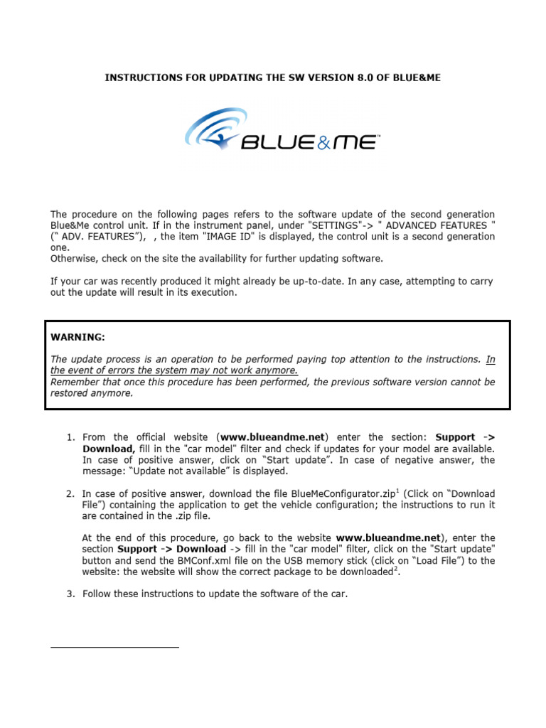 Instructions - BlueMe - 8.0 - EN | PDF