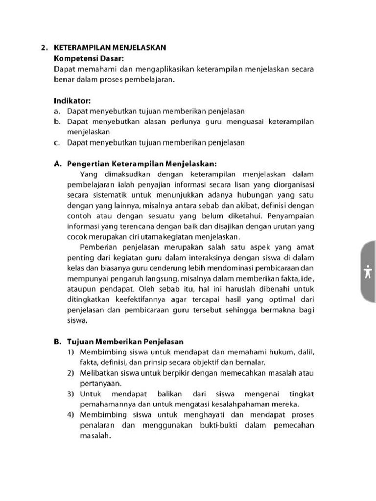 Keterampilan Menjelaskan Dan Mengadakan Variasi | PDF