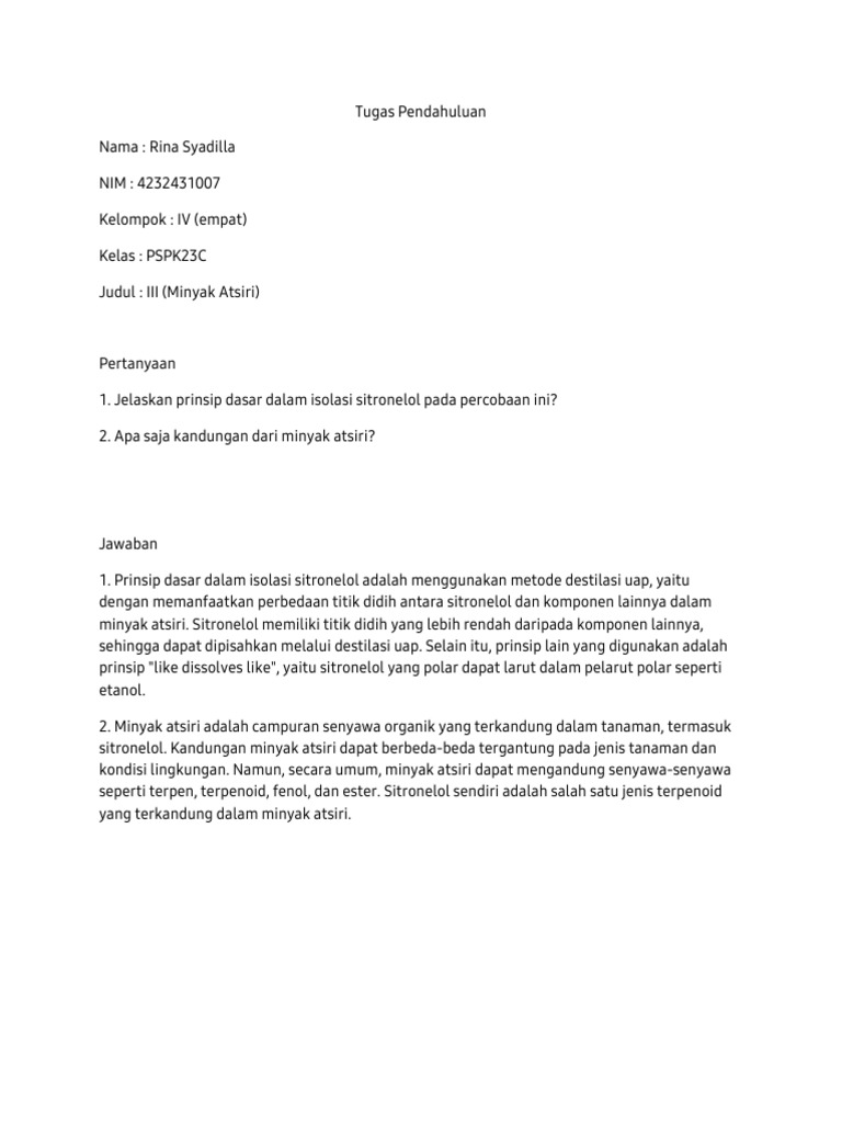 Tugas Pendahuluan 3 | PDF