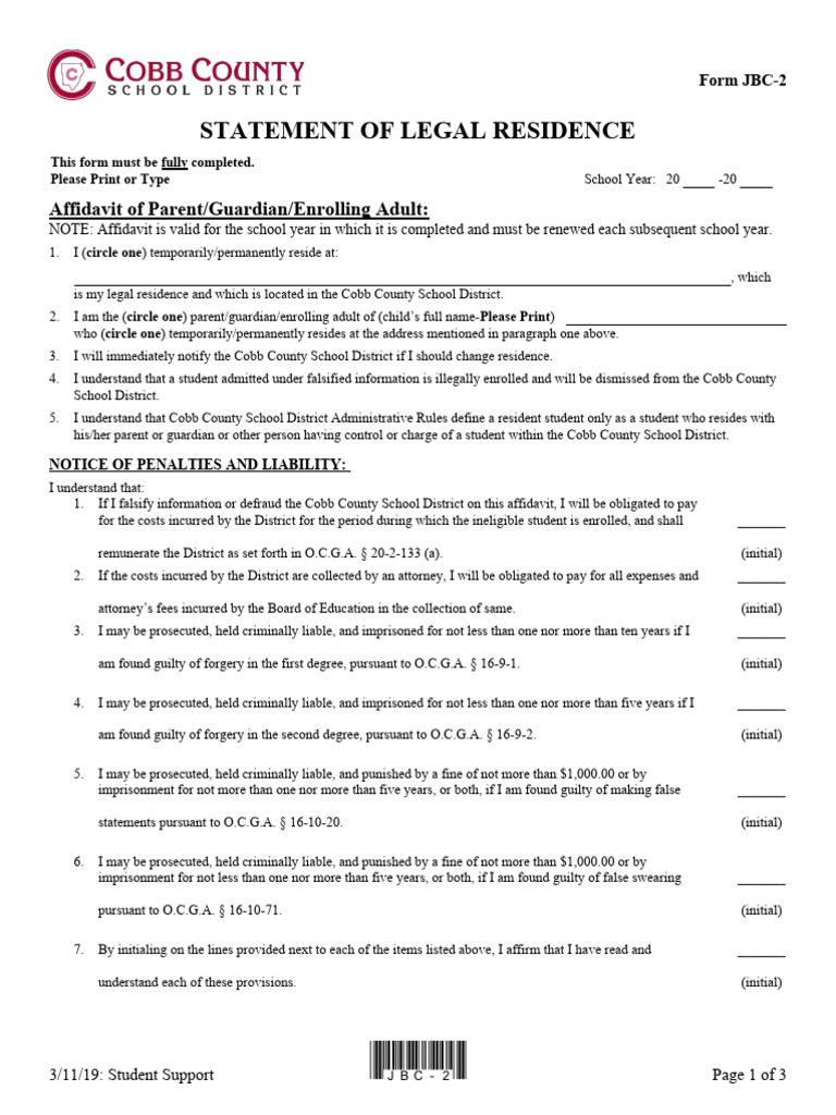 Legal Residence | PDF