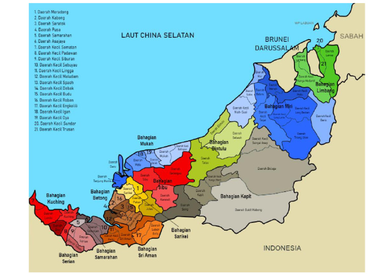 Sarawak District Map | PDF