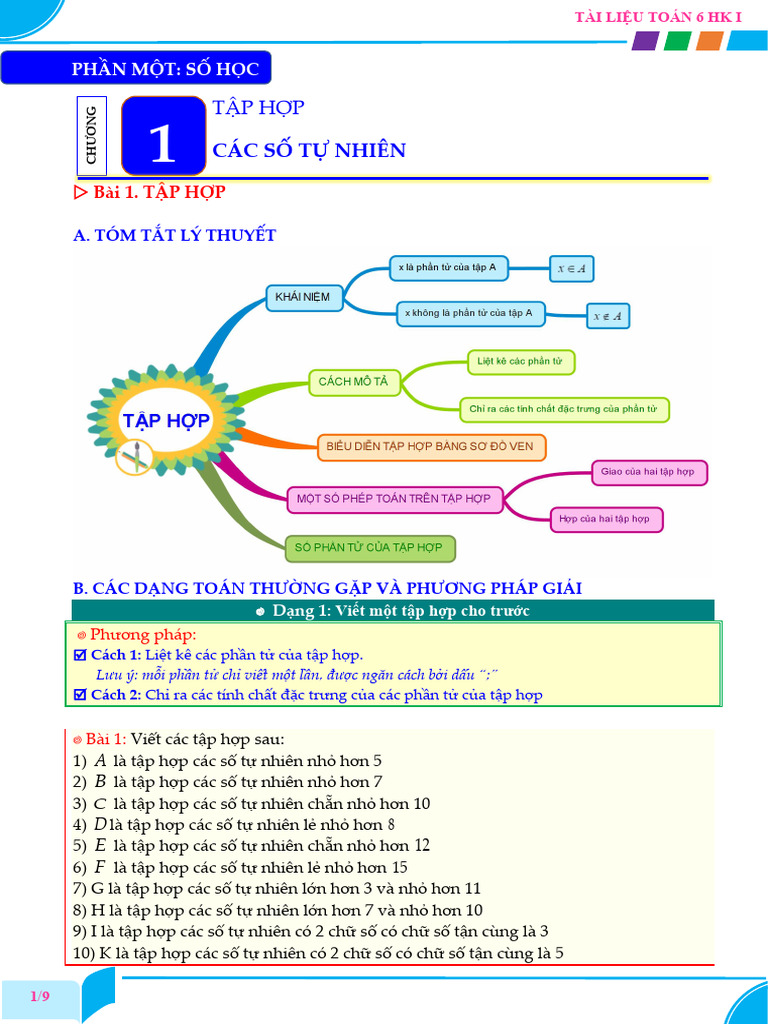 Phuong Phap Giai Toan Tap Hop Cac So Tu Nhien Toan 6 Knttvcs | PDF