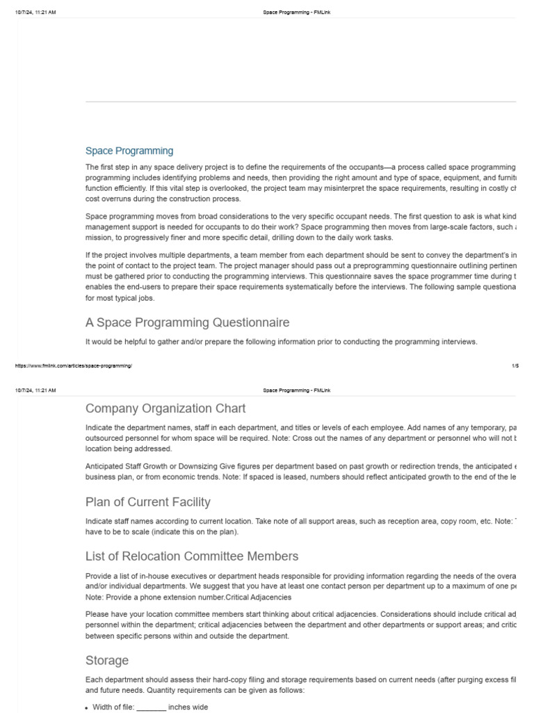 Space Programming - FMLink | PDF