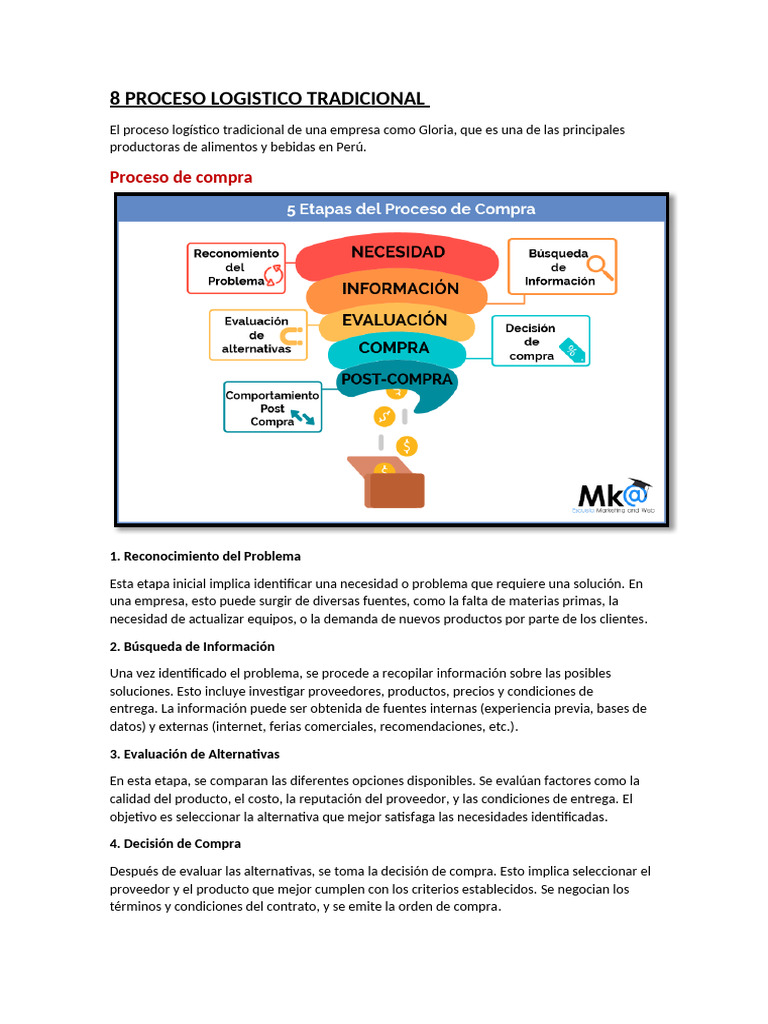 8 Proceso Logistico Tradicional | PDF | Logística | Calidad (comercial)