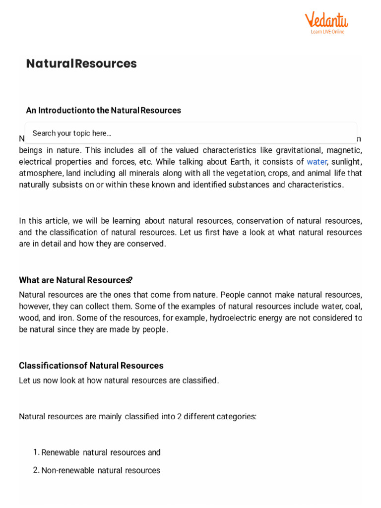 Natural Resources | PDF