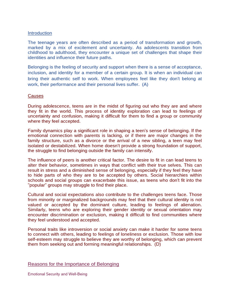 Self of Belonging | PDF