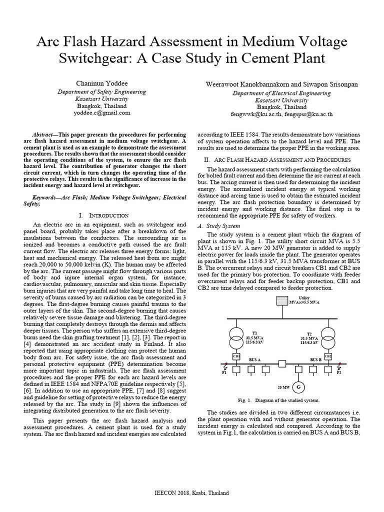 Arc Flash Hazard Assessment in Medium Voltage | PDF