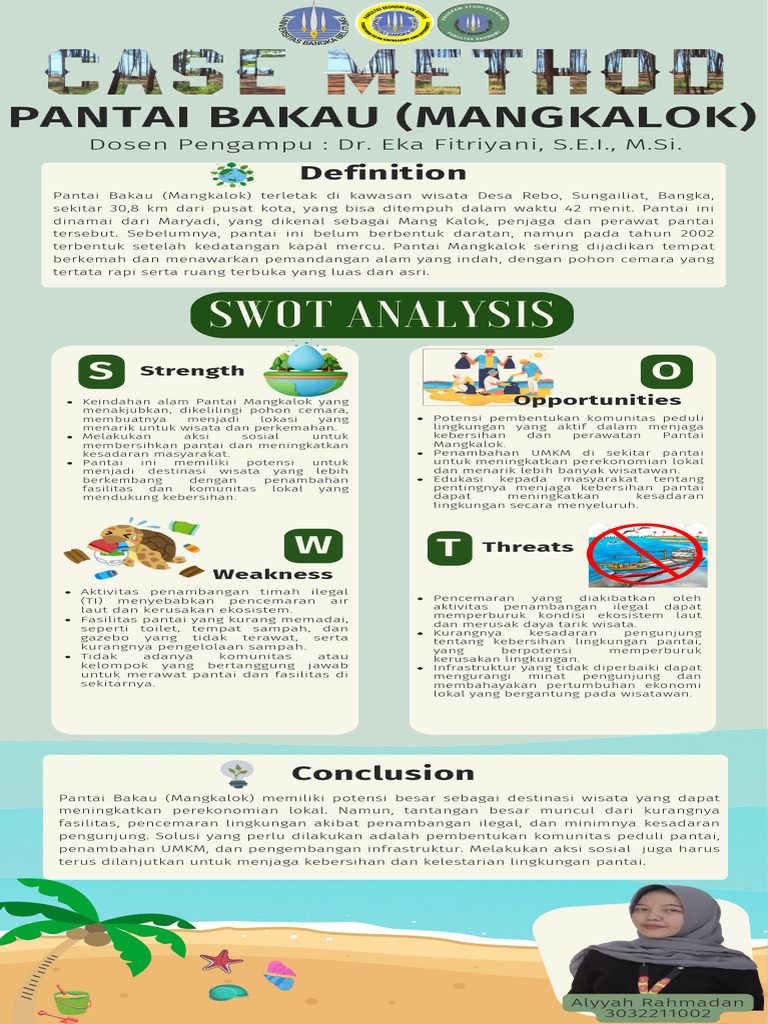 SWOT Analysis - Mangkalok Beach - Alyyah Rahmadan - 3032211002 - 22IE1 ...
