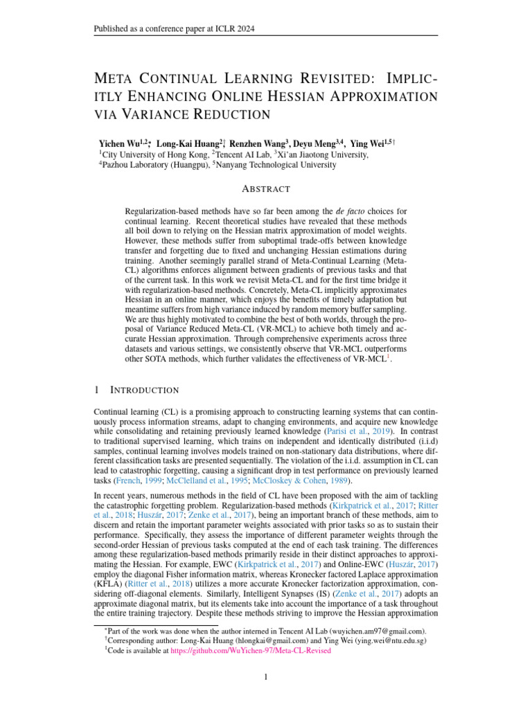 4430 Meta Continual Learning R | PDF