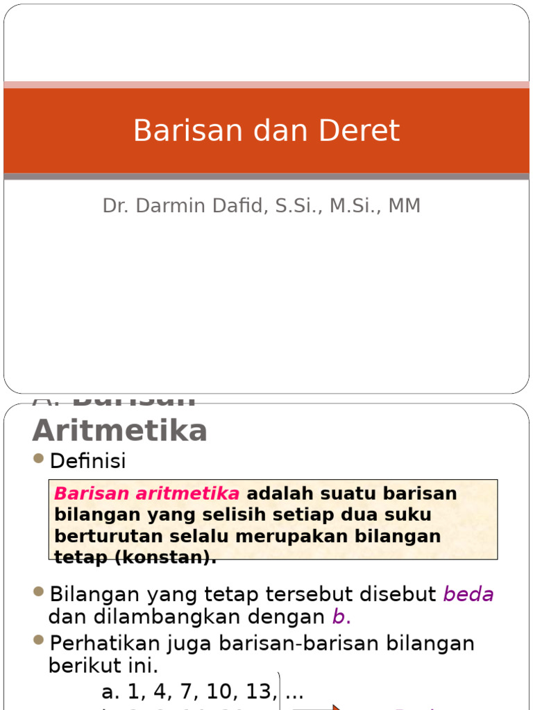 Barisan Dan Deret | PDF