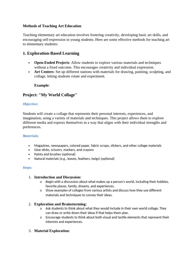 Competencies of An Art Teacher | PDF | Drawing | Collage