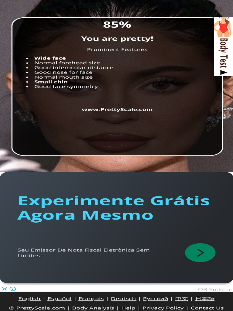 Am I Pretty or Ugly Face Beauty Analysis Testo | PDF | Self-Improvement