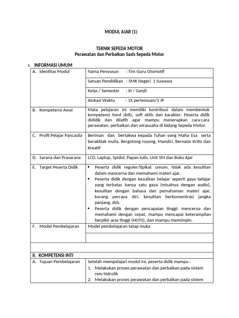 Modul Ajar Asli | PDF