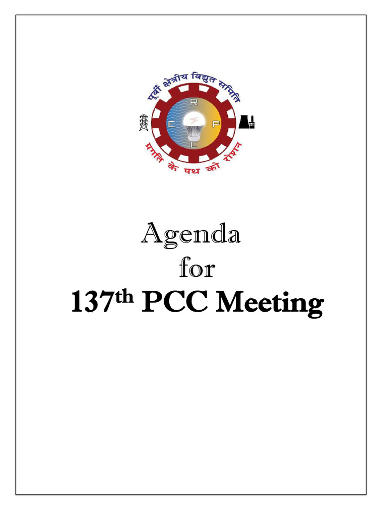 137th PCC Meeting Agenda | PDF