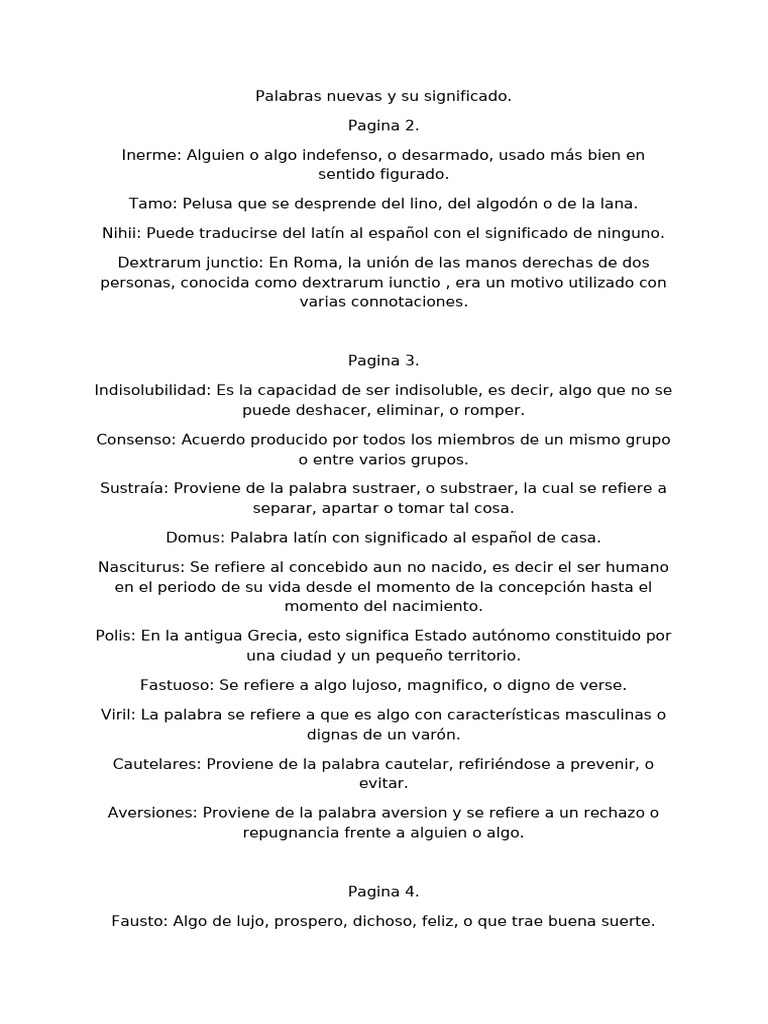 Palabras Desconocidas | PDF