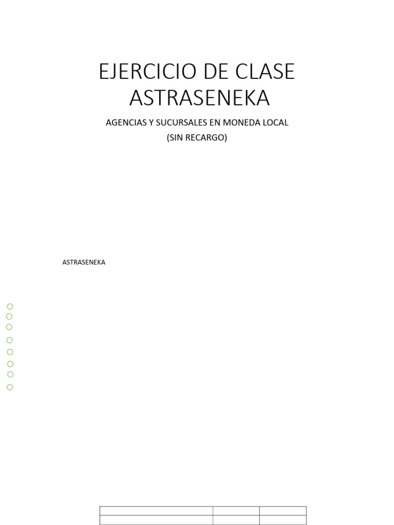 PRESENTACION EJERCICIO DE CLASE ASTRASENEKA | PDF