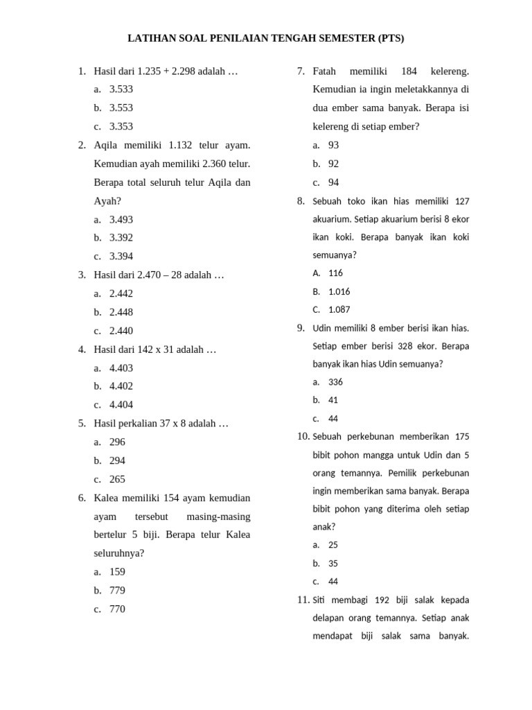 Soal Pts | PDF