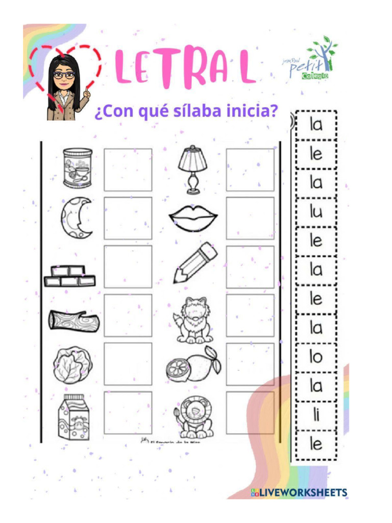 Ejercicios letra L-l | PDF