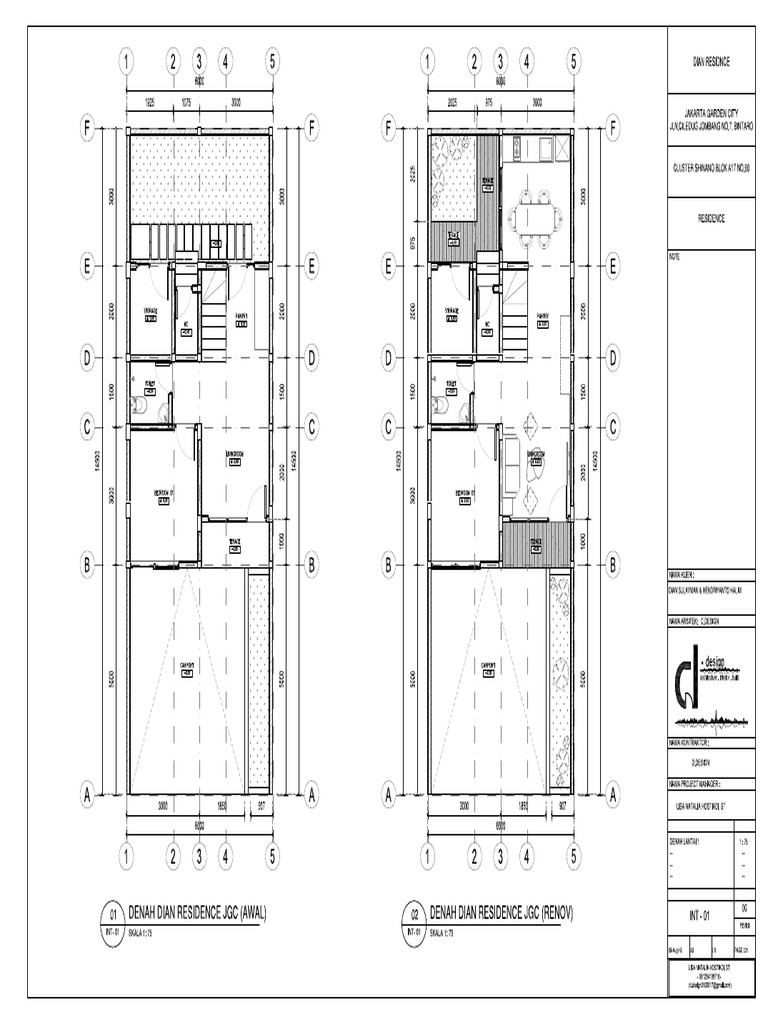 01.Jgc Denah Lantai 1 Interior Dian Residence 290818 | PDF