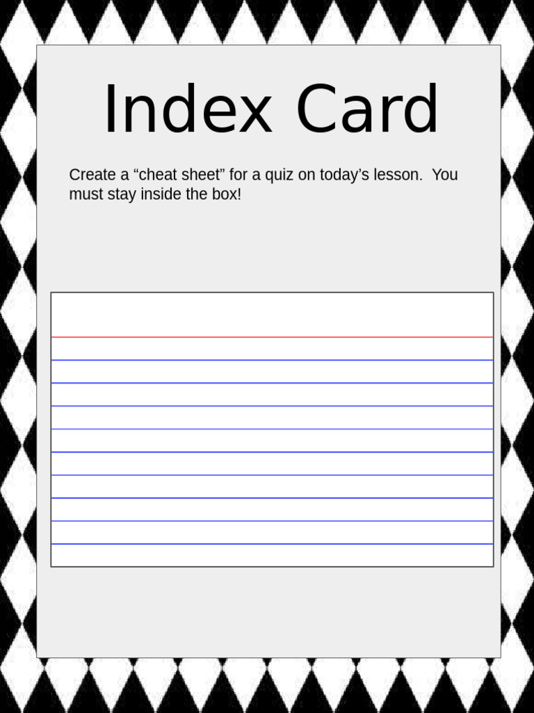 Index Card | PDF