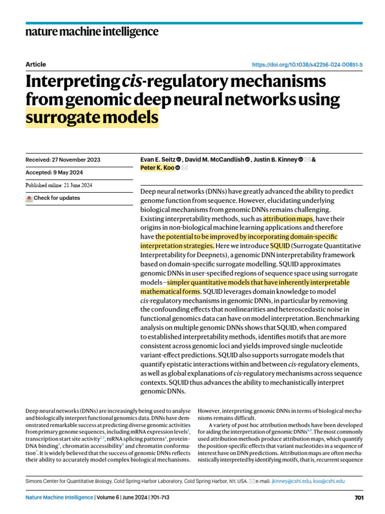 2024 Interpreting Cis-regulatory Mechanisms From Genomic Deep Neural Networks Using Surrogate ...